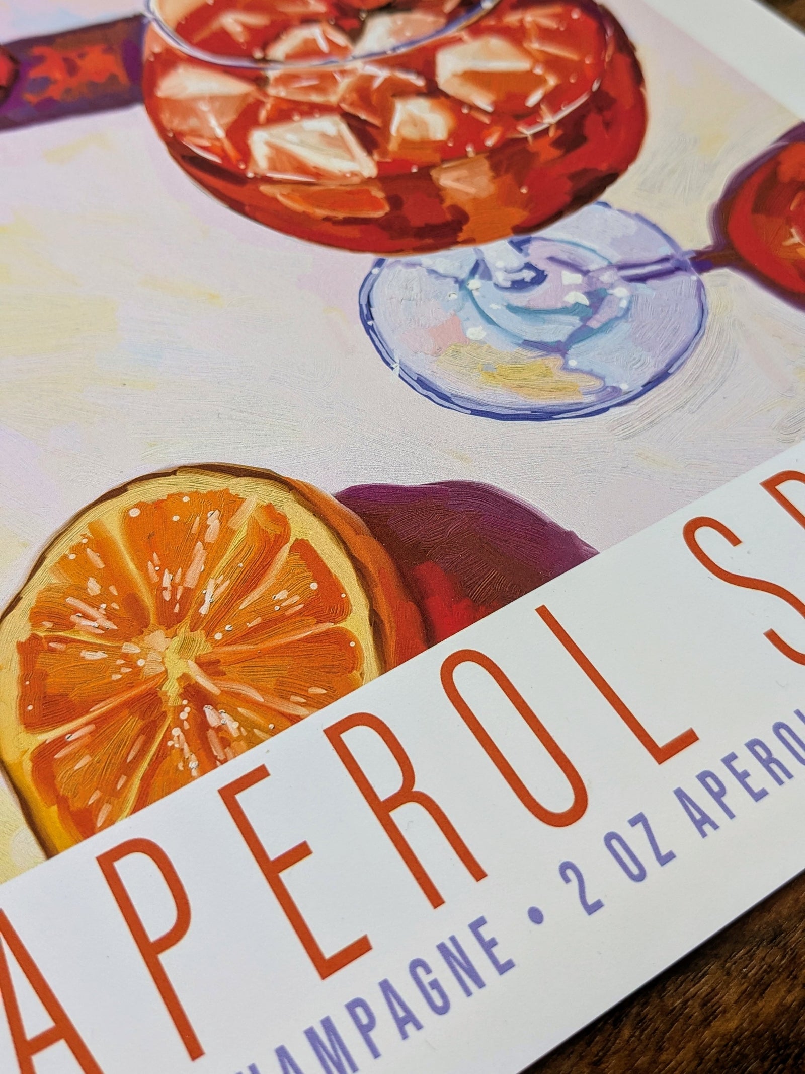 Aperol Spritz Cocktail Art Poster | GingerPopStudio